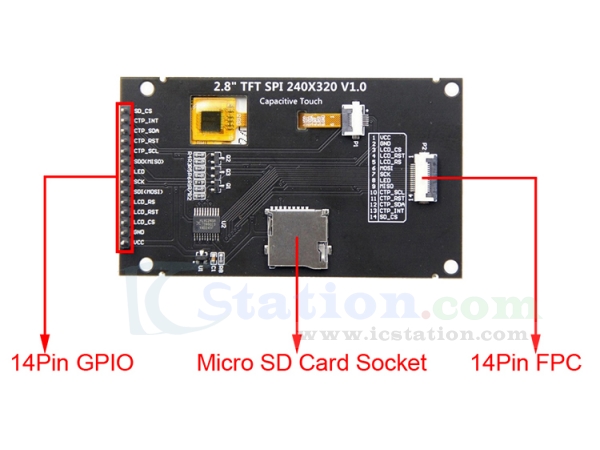 2 8in IPS TFT LCD Touch Display Screen 320x240 SPI 65K ILI9341 Driver
