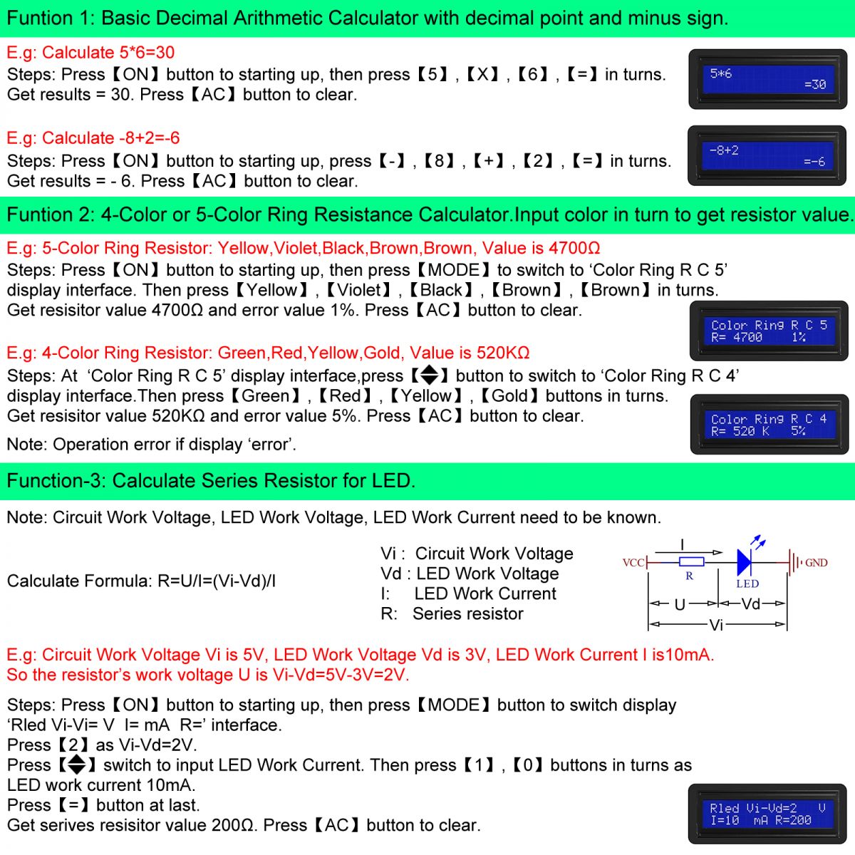 Multi-Functional Calculator DIY Kit from ICStation on Tindie