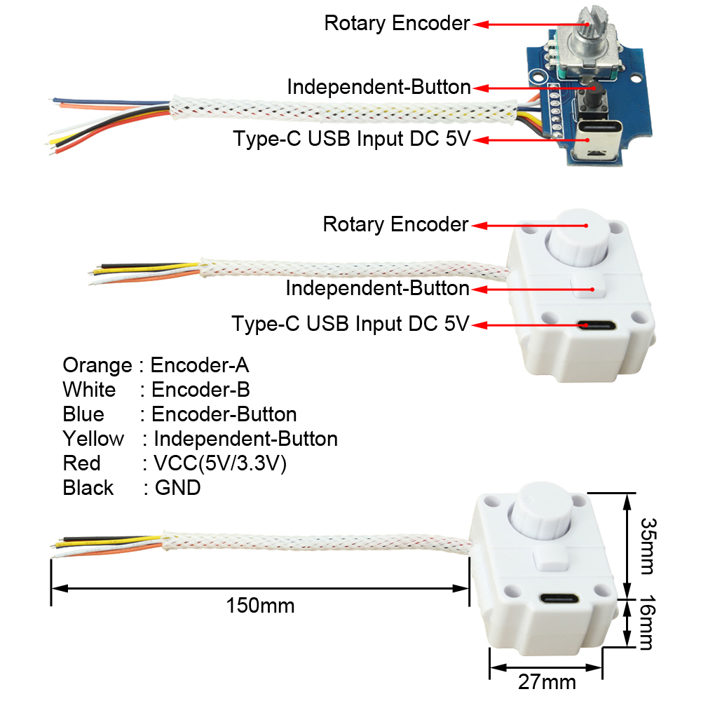 Rotary Encoder Module 360 Digital Potentiometer Icstation