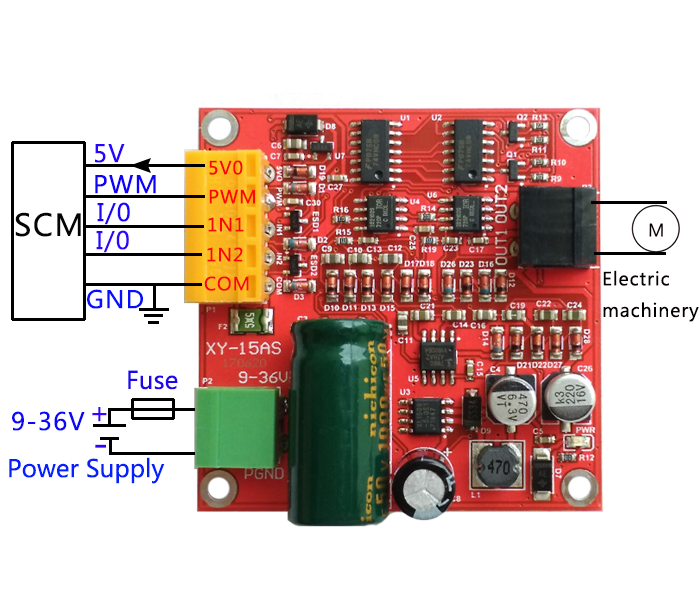 DC Motor Driver Board | PWM Speed Controller DC 6V-36V 15A Regulator Module Forward / Reverse