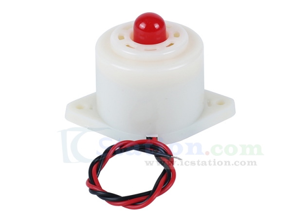 DC 24V 100dB Electronic Alarm Red Flashing Light High Decibel Buzzer ...