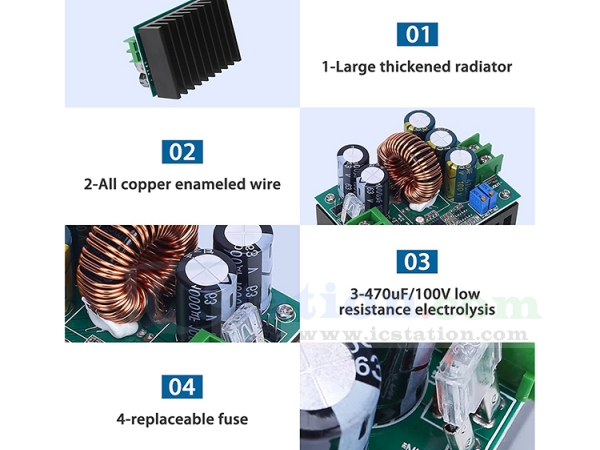 1200W High Power DC to DC Boost Converter | Adjustable Solar Charging ...