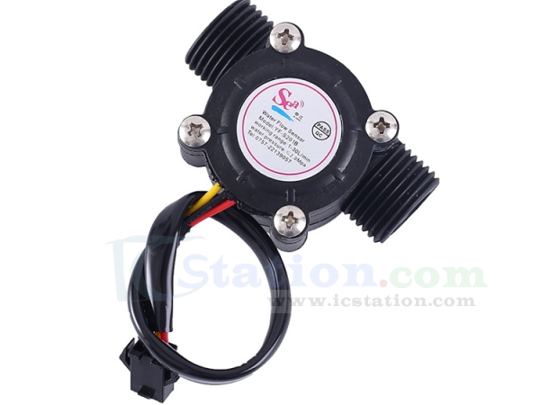 G1/2in Hall Effect Flow Rate Meter Male-Male Thread 1~30L/min DC5V Hall ...