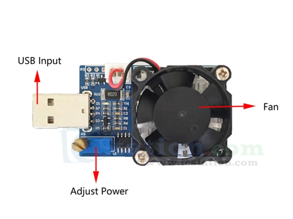 15W USB Electronic Load Tester Aging Discharger Battery Capacity Tester ...