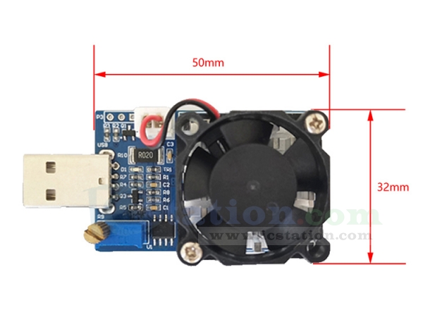 15W USB Electronic Load Tester Aging Discharger Battery Capacity Tester ...