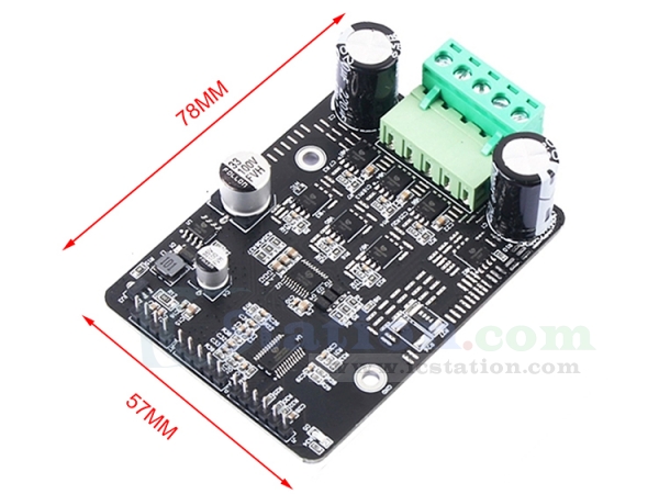 1600W BLDC Motor Driver - Three-phase DC Hallless Motor Controller ...