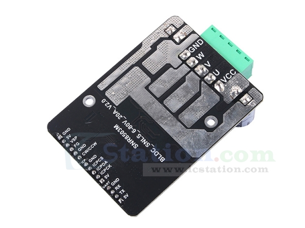 1600W BLDC Motor Driver - Three-phase DC Hallless Motor Controller ...
