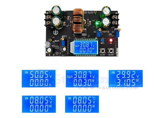 DC-DC 300W MPPT Boost Buck Voltage Converter | LCD Display Step UP/Down ...