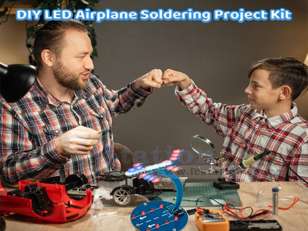 DIY 3D Airplane Soldering Project with Flashing LED Lights | Soldering ...