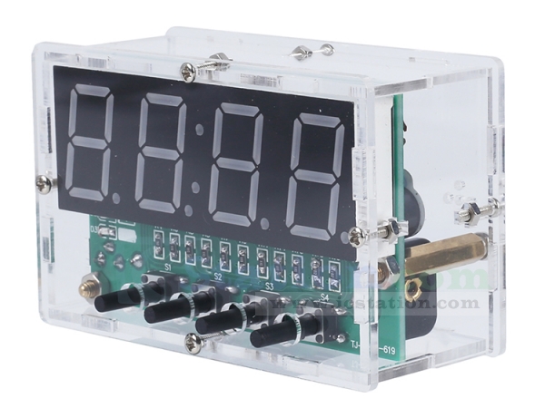 DIY Kit 4Bit Digital Electronic Clock with Red LED | Date Time ...
