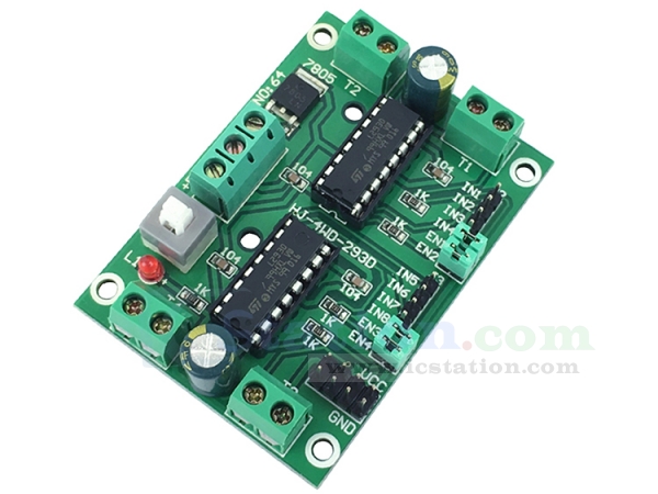 4CH DC Motor Driver Module 5V-12V PWM L293D H-Bridge for 4WD Robot ...