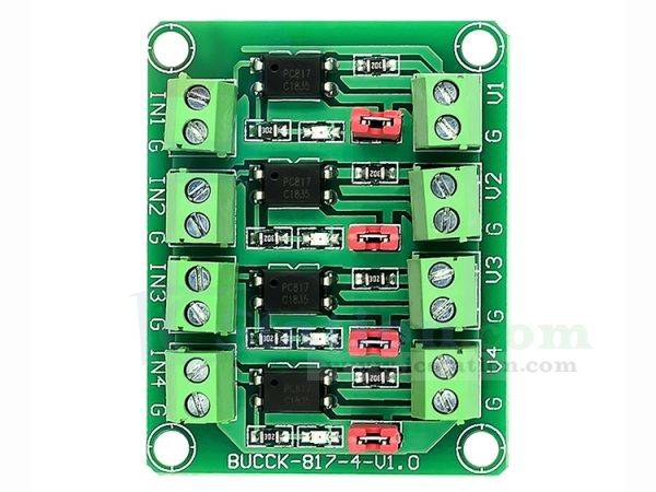 ICStation 4-Channel 817 Optocoupler Voltage Isolation Board | Voltage ...