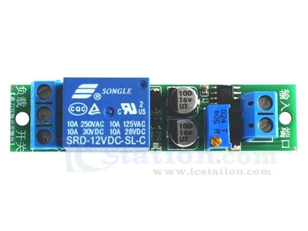 5V Relay Module - Power-On Delay, Adjustable On/Off Delay (1-60S)
