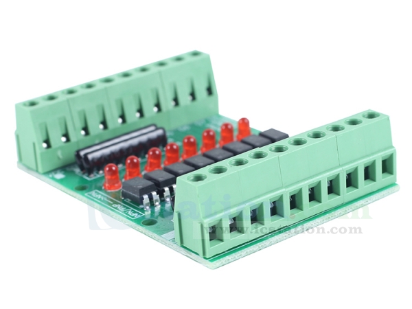 8-Channel Optocoupler Isolation Module PNP NPN Low High Level Output ...