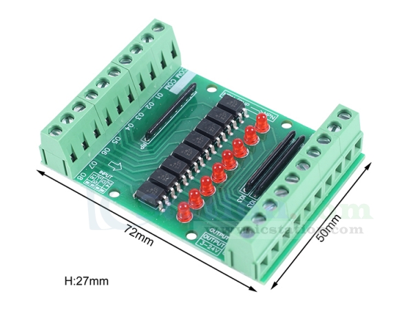 8-Channel Optocoupler Isolation Module PNP NPN Low High Level Output ...