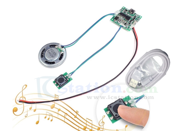 ICStation 8M Recordable Sound Play Module With USB Data Cable | DIY ...
