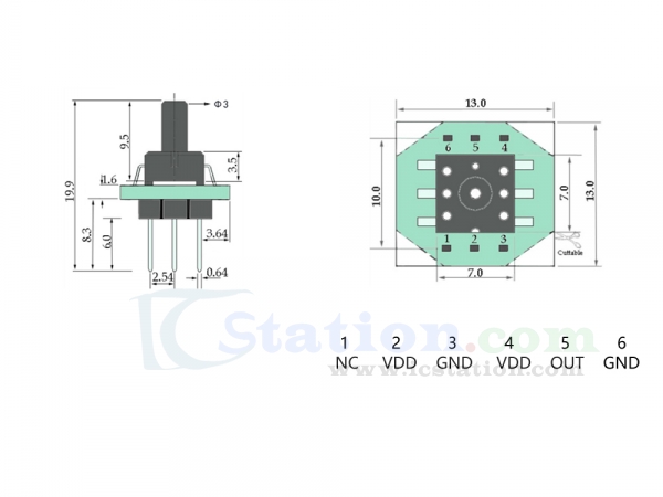 Atmospheric Pressure Sensor Transmitter Module 5V Sensor Module ...