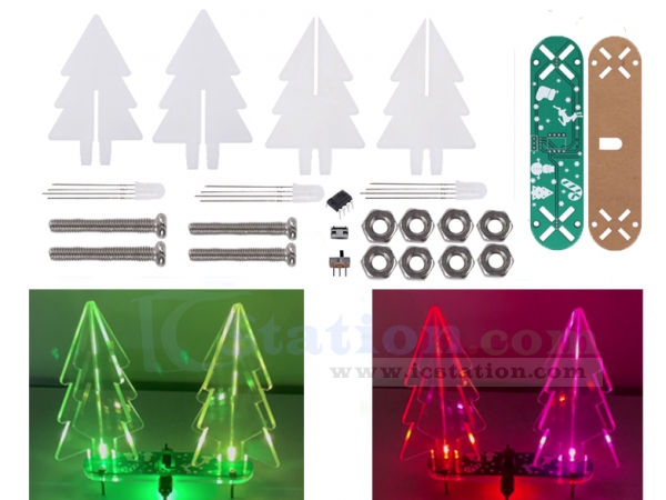 Create Your Own LED Xmas Tree: DIY Flicker Acrylic Full Color Christmas ...