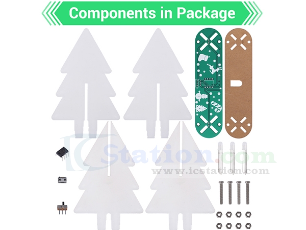 Create Your Own LED Xmas Tree: DIY Flicker Acrylic Full Color Christmas ...