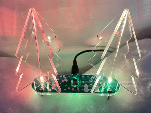 Create Your Own LED Xmas Tree: DIY Flicker Acrylic Full Color Christmas ...