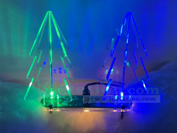 Create Your Own LED Xmas Tree: DIY Flicker Acrylic Full Color Christmas ...