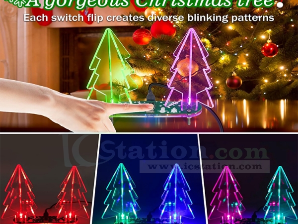 Create Your Own LED Xmas Tree: DIY Flicker Acrylic Full Color Christmas ...