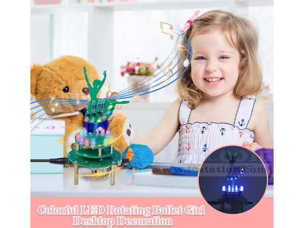 LED Rotating Ballerina Girl Music Box Soldering Project | DIY Soldering ...