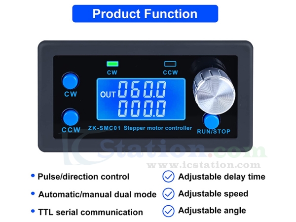 DC 5-30V CNC Stepper Motor Controller, 1/128 Micro-Step Resolution ...