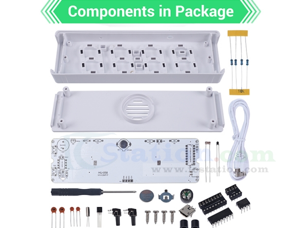 DC 5V Colorful LED Electronic Clock Kit - DIY Soldering Project for ...