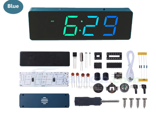 DC 5V Colorful LED Electronic Clock Kit - DIY Soldering Project for ...