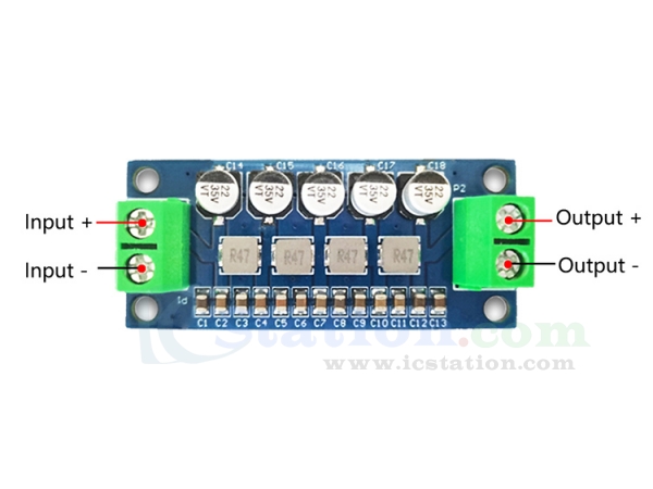 DC Power Supply Filter Module 35V 5A Low-pass Filter Voltage Regulator ...