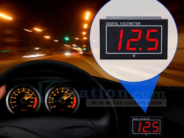 Waterproof 0.56inch DC Digital Voltage Meter for Golf Cart, Cars and ...