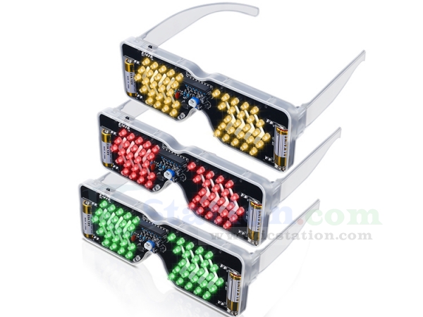 3PCS/Pack DIY LED Light Up Glasses | Sound-Controlled Flashing ...