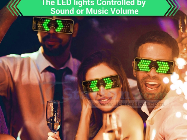 3PCS/Pack DIY LED Light Up Glasses | Sound-Controlled Flashing ...