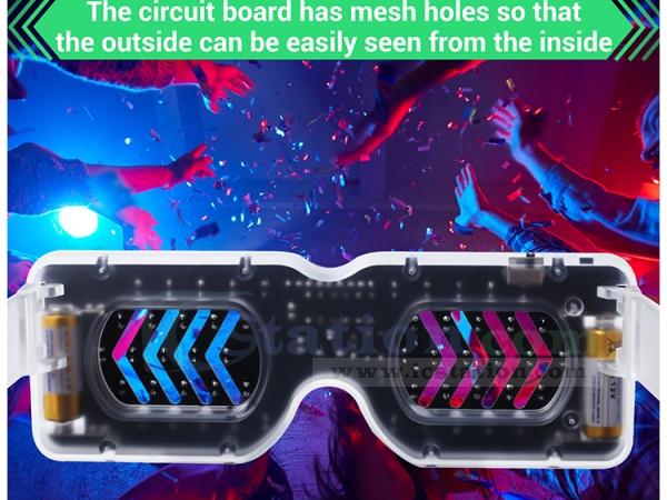 3PCS/Pack DIY LED Light Up Glasses | Sound-Controlled Flashing ...