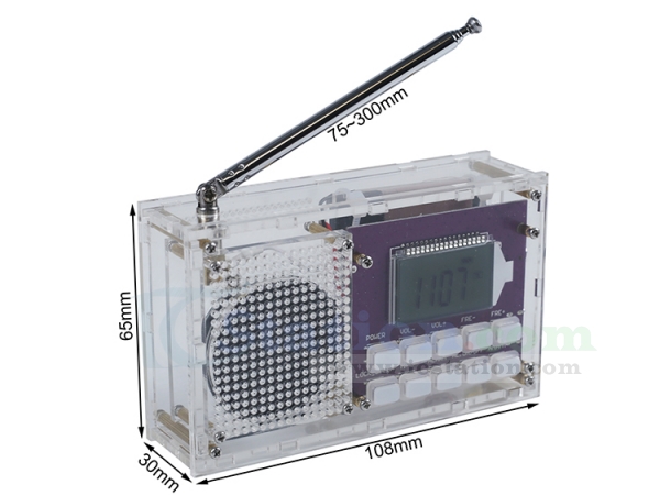 DIY Kit FM MW SW Wireless Radio Receiver DC 3.7V Clock Alarm Radio ...