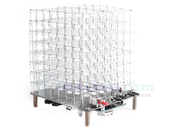 DIY Kit 3D Light Cube 8x8x8 RGB LED Cube - Advanced Soldering Projects