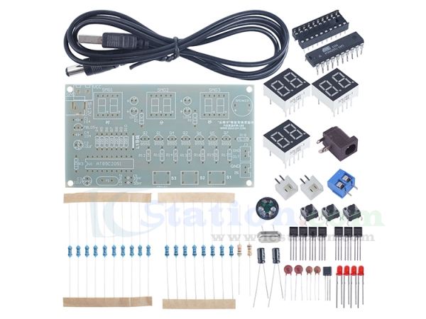 DIY Kit 6Bit Electronic Clock Alarm Counter Countdown Stopwatch ...