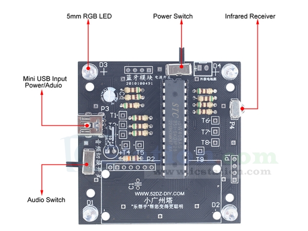 DIY Kit 9-Layer Guangzhou Tower RGB LED Light Cube with Music Spectrum ...