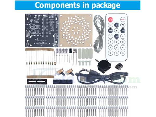 DIY Kit 9-Layer Guangzhou Tower RGB LED Light Cube with Music Spectrum ...