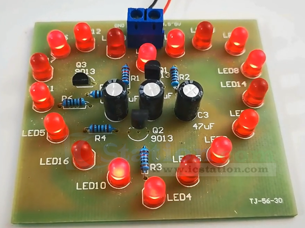 DIY Heart-shaped Red LED Flashing Lamp | Electronic Circuit Soldering ...