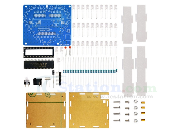 DIY Heart Shaped Colorful LED Flashing Light Kit - Soldering Projects