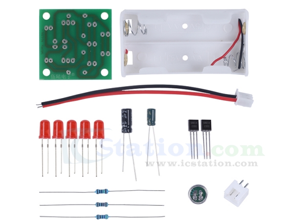 DIY Kit Voice Control Red LED Rhythm Lamp | Soldering Projects for ...
