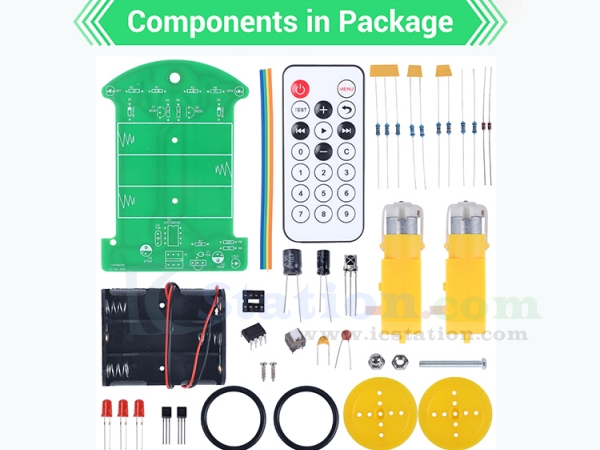 Infrared Remote Control Car Kit with C51 Microcontroller | Electronic ...
