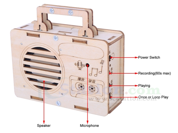 DIY Kit Voice Recorder 60Second Recording Playback Sound Board | Craft ...