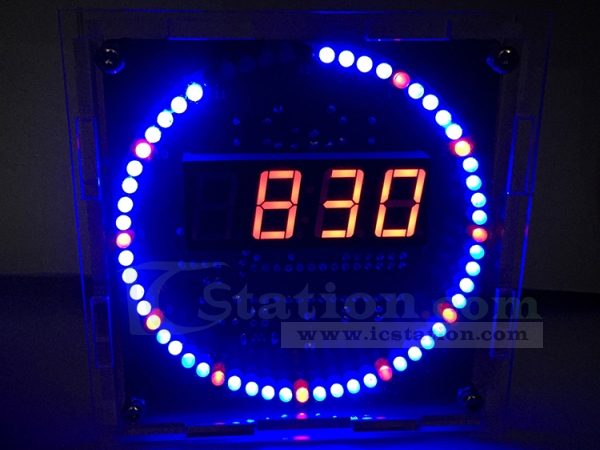DS1302 DIY Rotating LED Electronic Clock Kit | DIY Kit | ICStation