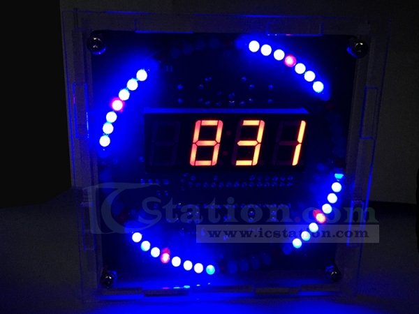 DS1302 DIY Rotating LED Electronic Clock Kit | DIY Kit | ICStation