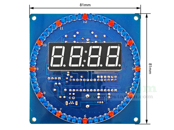 DS1302 DIY Rotating LED Electronic Clock Kit | DIY Kit | ICStation