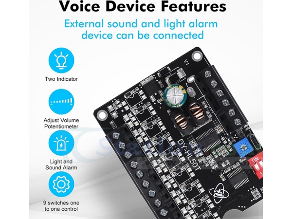 DC9-24V 60W Mono Voice Playback Module | 9-Channel Music Digital ...