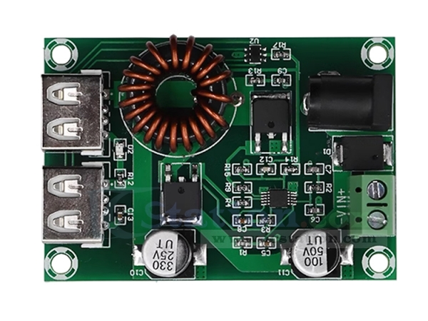 Dual USB Step Down Power Supply Module | 5V 3A Buck Voltage Converter